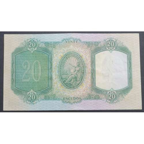 NT.PT.59.D - NOTA DE 20 ESCUDOS 1954 ( CIRCULADA ) "20$00 1954 Ch.6 D ...