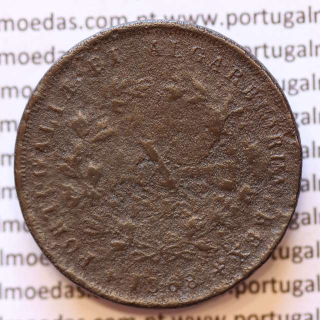 Moedas 10 réis e 20 réis de D. Luis I