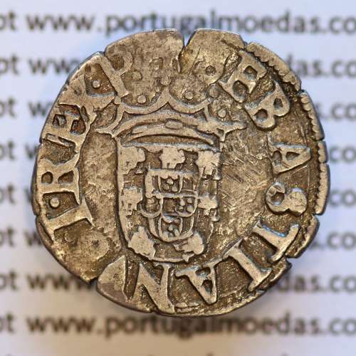 MQ.2D.AG.SE.29.01.B - Portuguese silver coin Vintém of D. Sebastião I ...
