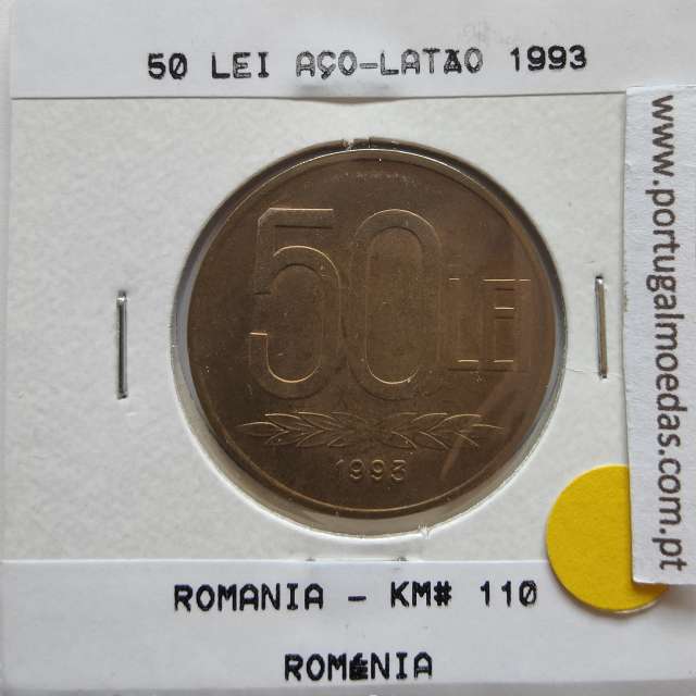 WC.EP.RM.110.1993.B - Roménia 50 Lei 1993 Aço-latão, World Coins ...
