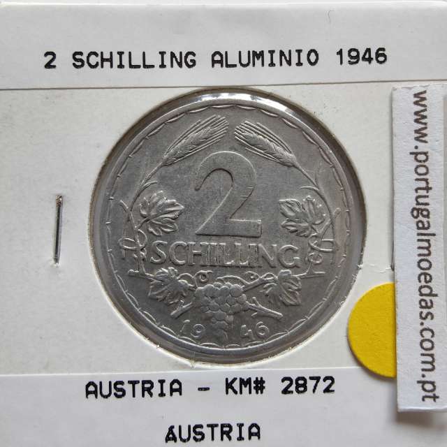 WC.EP.AU.2872.1946.A - Áustria 2 Schilling 1946 Aluminío, World Coins ...