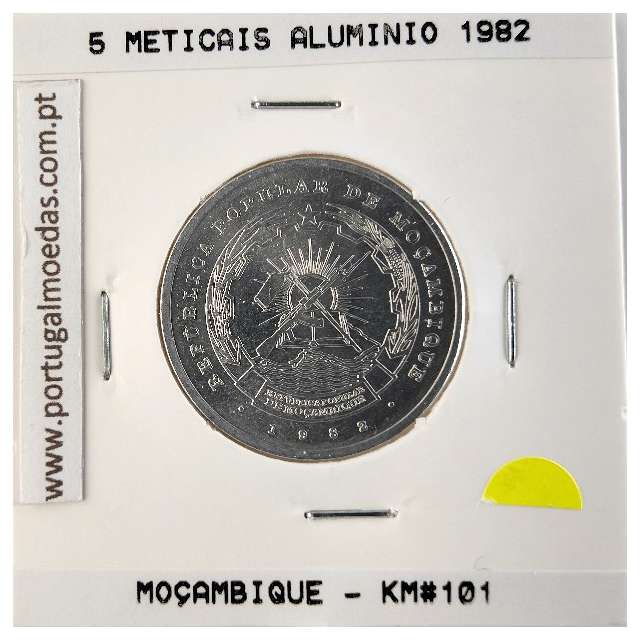 WC.AF.MÇ.101.1982.A - Mozambique, 5 Meticais Aluminium 1980, (UNC ...