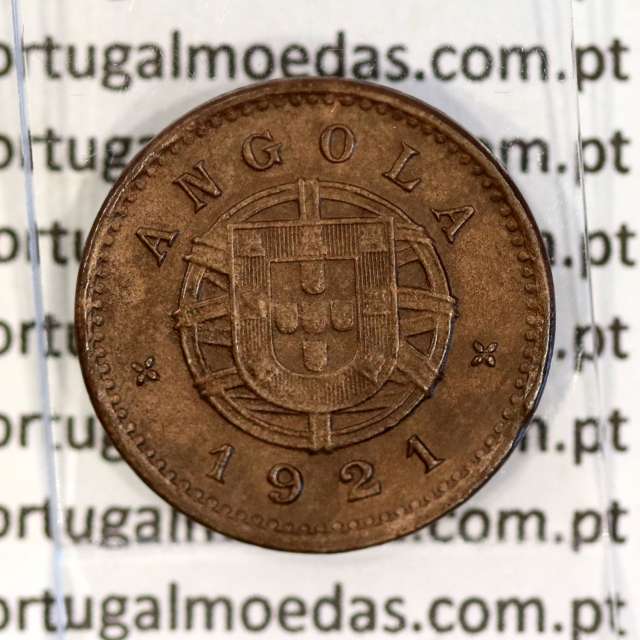 AG.AG.04.01.B4 - Angola, bronze coin of 1 Centavo 1921, $01 centavo ...