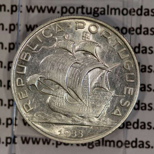 RP.05.AG.R.35.02.C1 - Silver coin 5 Escudos 1933 of Portugal, 5$00 ...