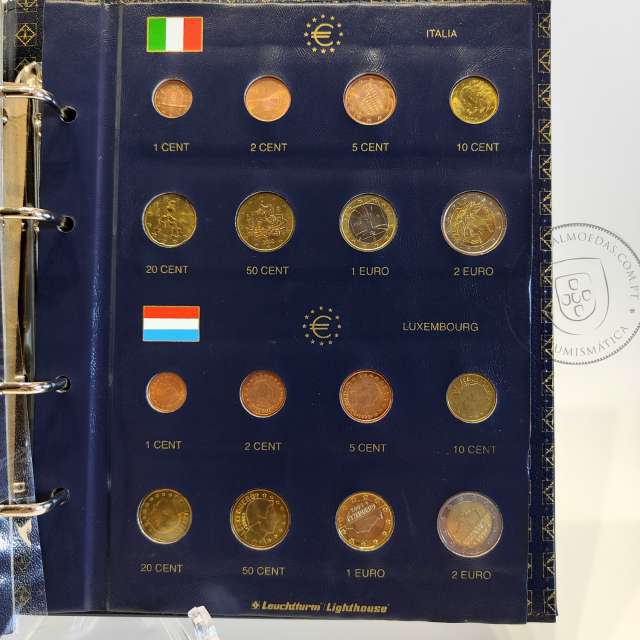 WC.EC.EU.0008.A - Coleção com 12 séries das primeiras moedas de Euro ...