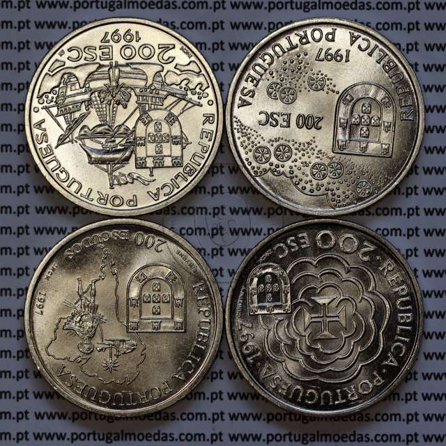 CM.92.AG.R.122.00.SERIE - Portugal, set 4 coins of the 8ª Series of ...