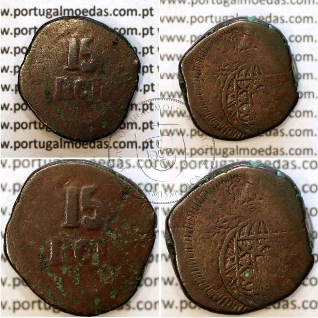 MQ.4D.AG.J6.IN.26.01.A1 - coin Portuguese India, 15 Reis copper D. João ...