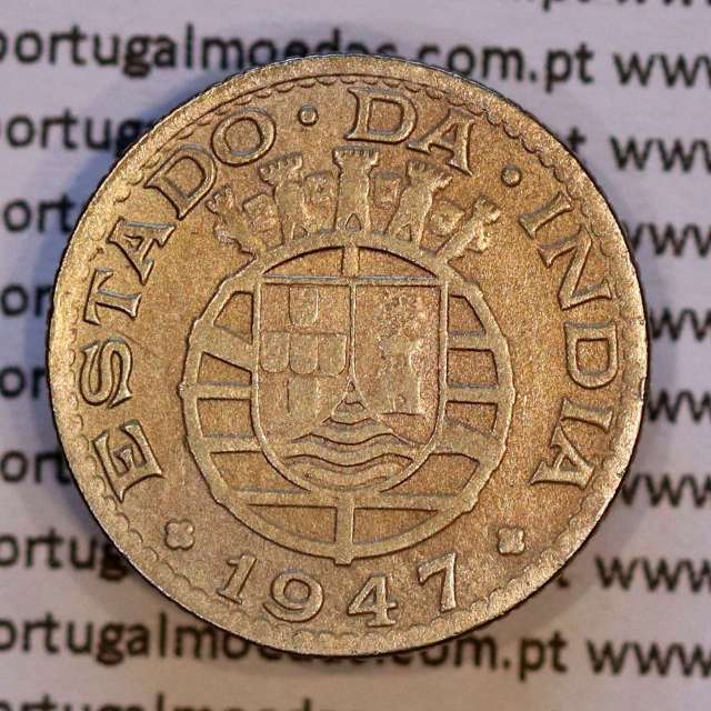 AG.IN.06.01.C2 - India coin 1/4 Rupia 1947 Copper-nickel, Quarter Rupee ...