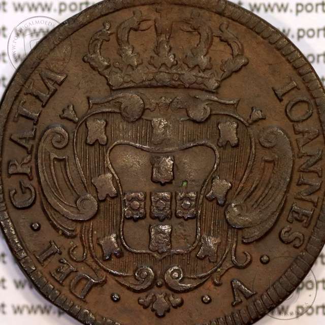 MQ.4D.AG.J5.34.18.A4 - Portugal, copper coin of X Réis 1736 of D. João ...